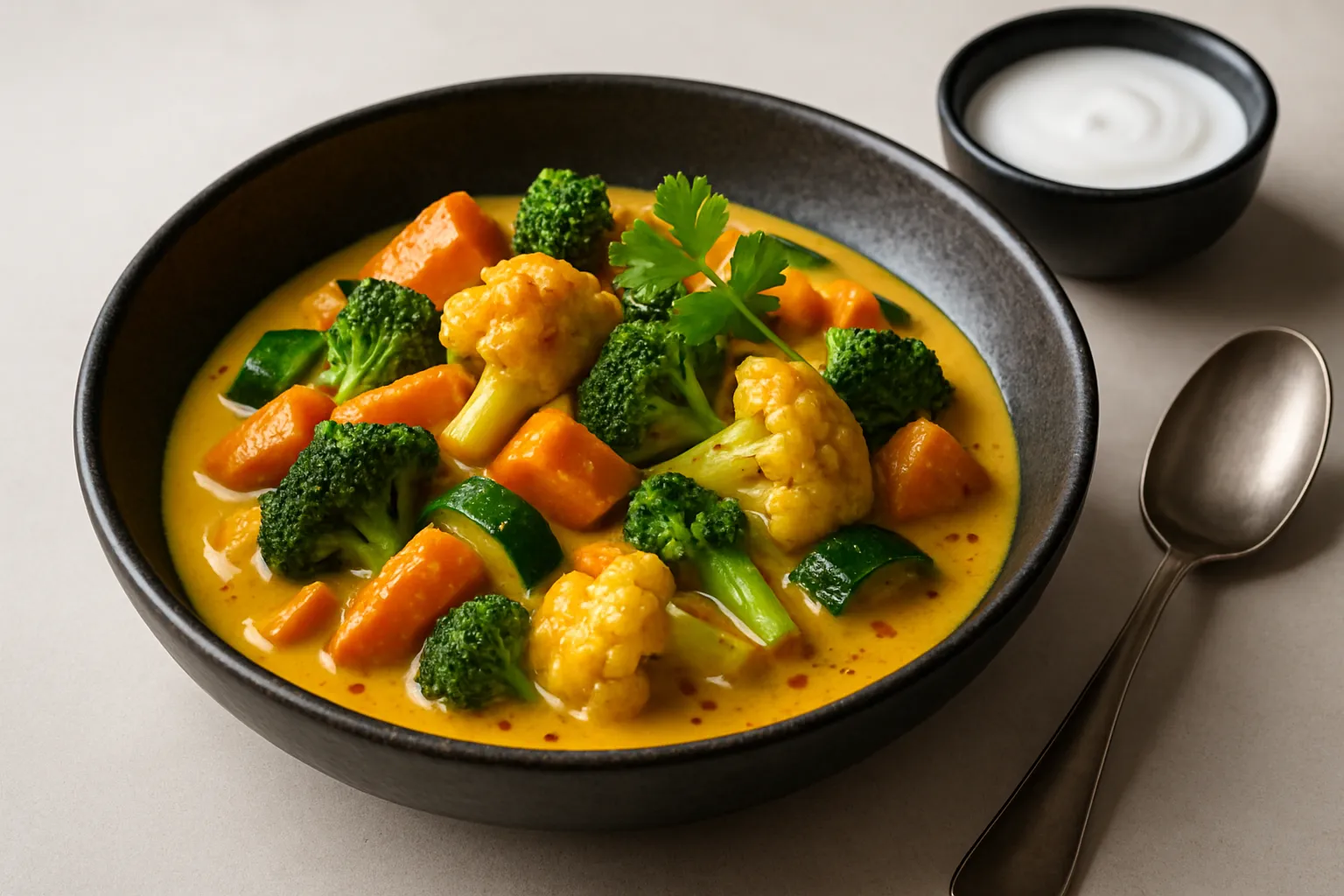Curry légumes lait de coco sans lactose - Recette facile