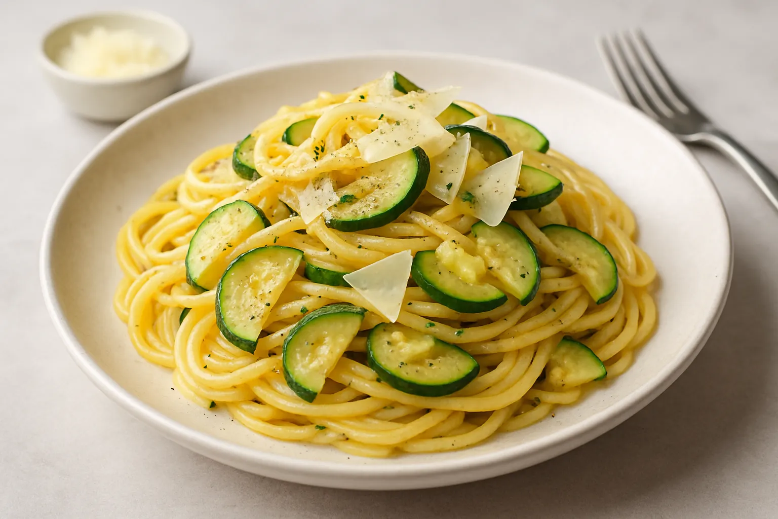 Pâtes Courgettes Parmesan - Recette Rapide 20min | Marcel